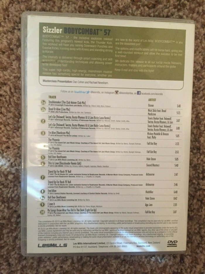 LesMills Routines BODY COMBAT 57 DVD + CD + waveform graph|0BC57D-C ...