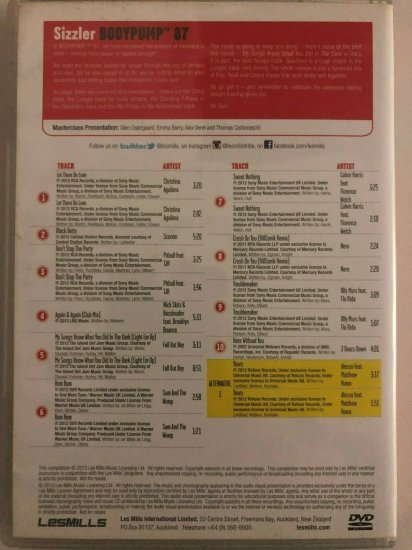 LesMills Routines BODY PUMP 87 DVD + CD + waveform graph|0BP87D-C|BODY ...