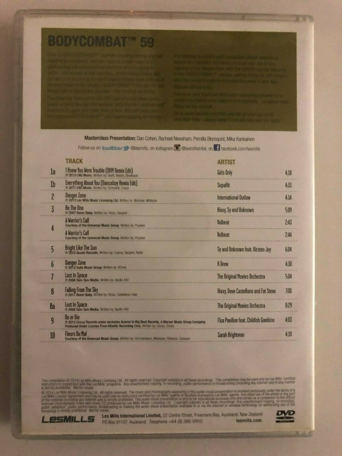 LesMills Routines BODY COMBAT 59 DVD + CD + waveform graph|0BC59D-C ...