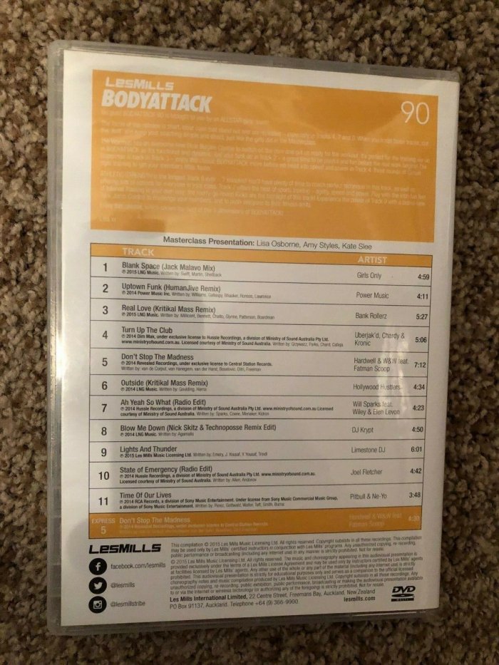 LesMills Routines BODY ATTACK 90DVD + CD + NOTES|0BA90D-C|BODY ATTACK™