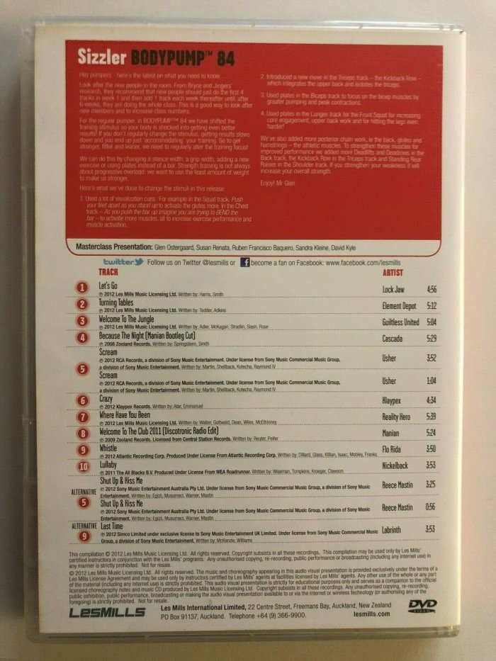 LesMills Routines BODY PUMP 84 DVD + CD + waveform graph|0BP84D-C|BODY ...